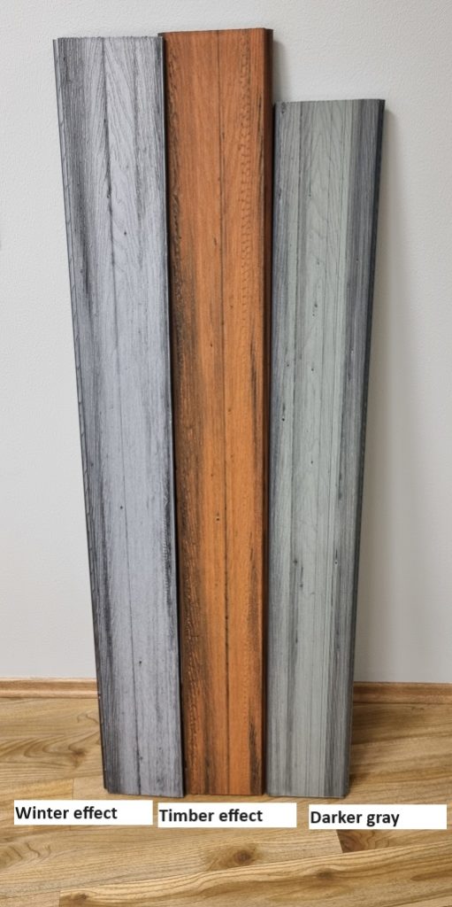 Colorful tongue and groove plank in recycled plastic – Alquienvas Plastic